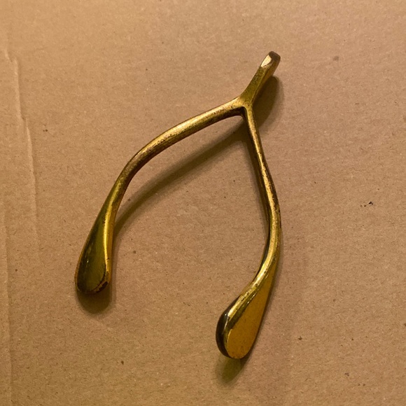 Vintage | Accents | Brass Wish Bone Decor | Poshmark